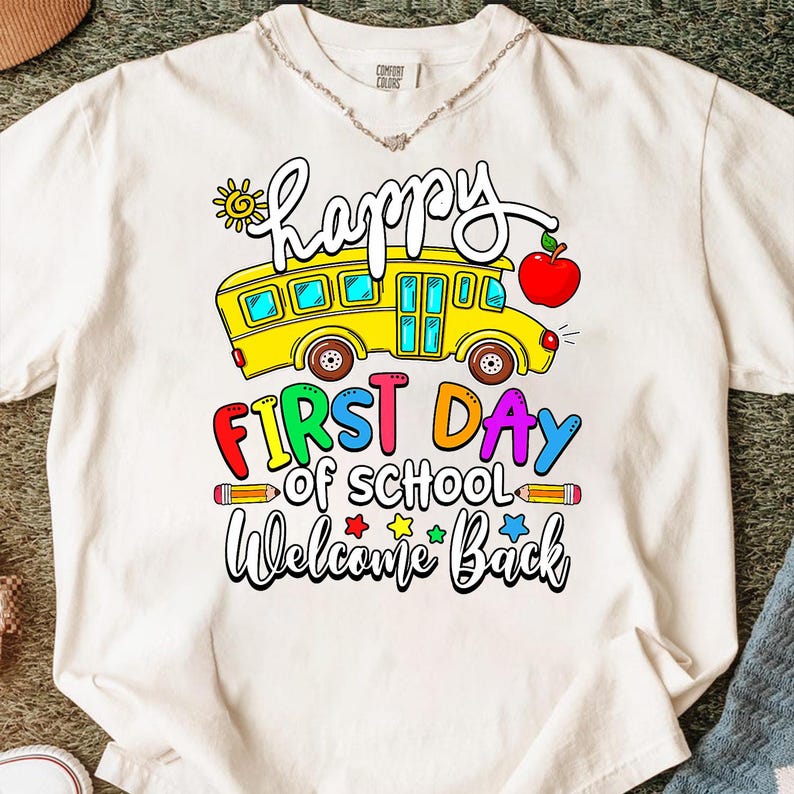 Welcome Back PNG – First Day School Bus Driver Design – Digital ...