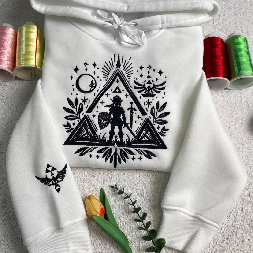 Legend of Zelda Embroidered Sweatshirt: Breath of the Wild, Nintendo ...
