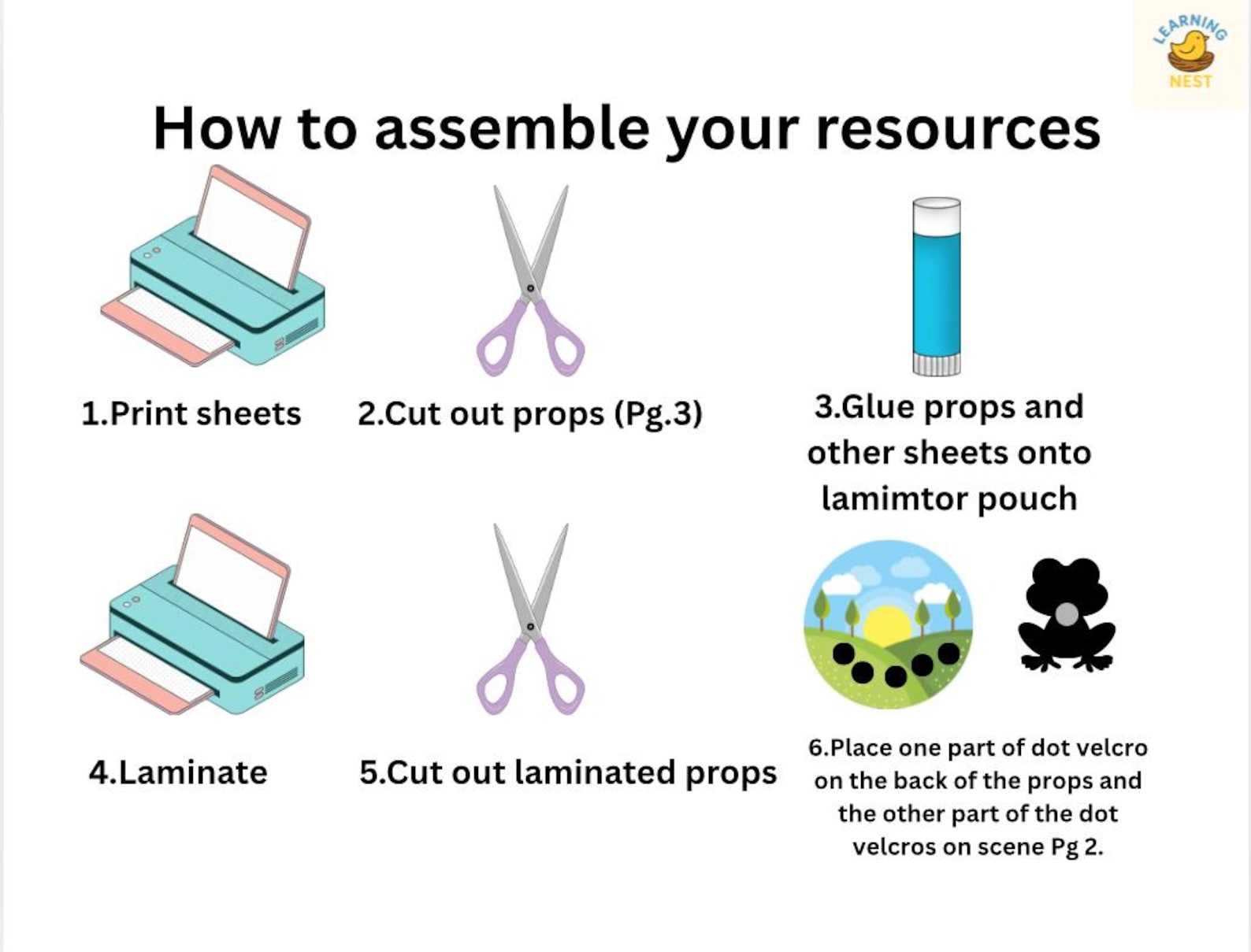 Printable Musical Props for Nursery Rhymes | Interactive & Fun Learning ...