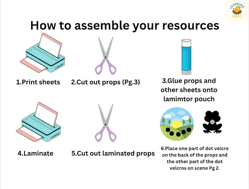 Printable Musical Props for Nursery Rhymes | Interactive & Fun Learning ...