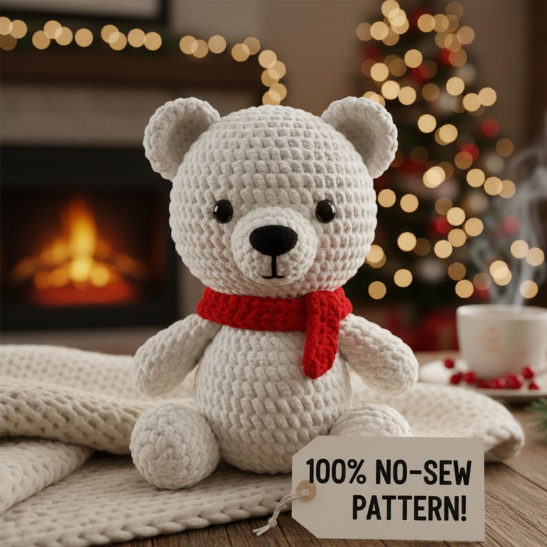NO-SEW Christmas Crochet Pattern Bundle 4-in-1 Amigurumi Set PDF ...