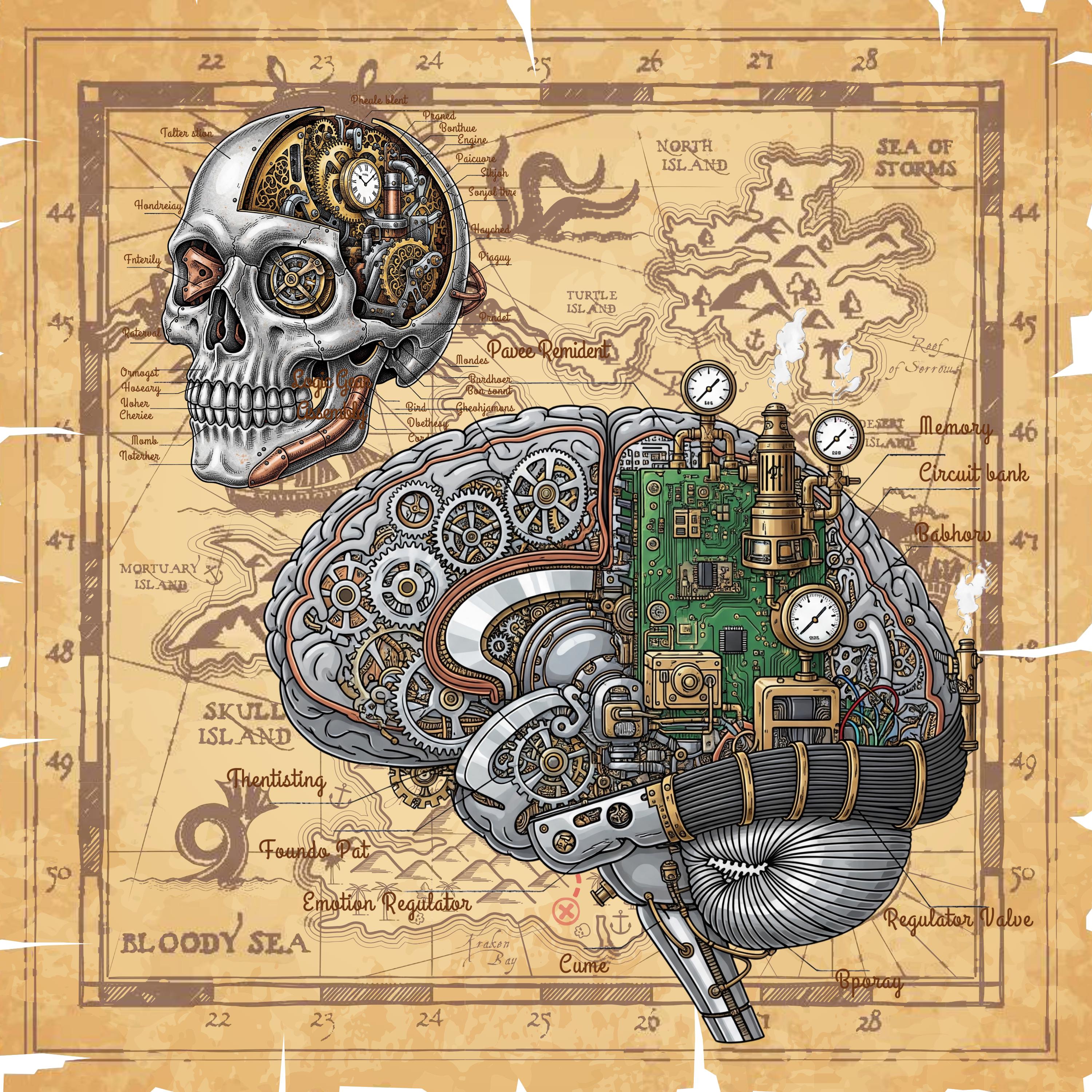 Steampunk Anatomy Clipart Bundle: Labeled Organs, Journal Art (digital ...
