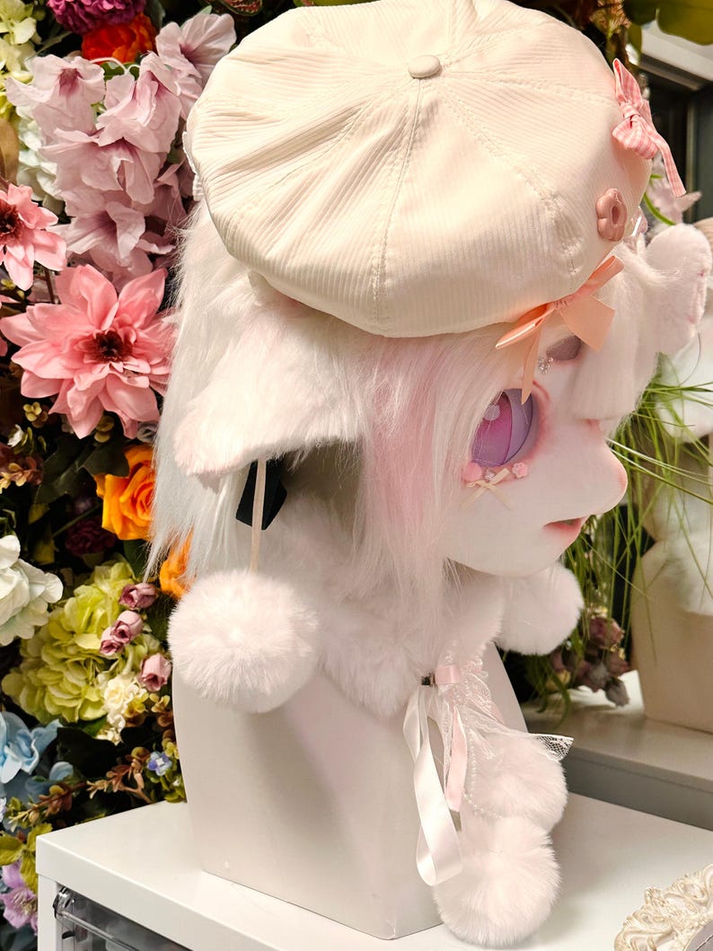 Mochielle Fursuit Head, Yume Kawaii Sheep Mask, Pastel Kemono Cosplay ...