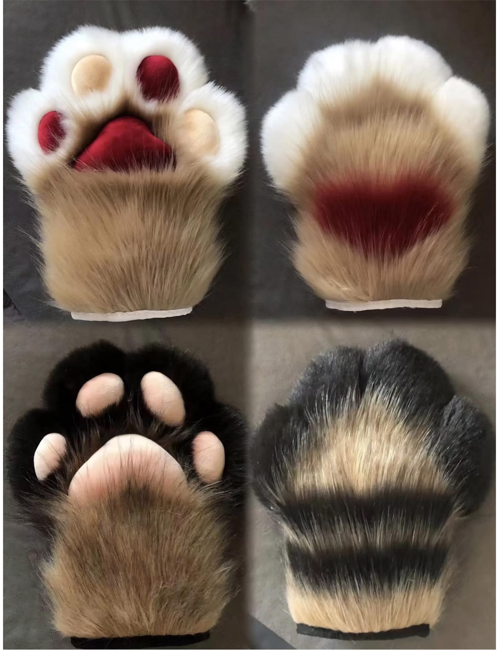 Custom Fursuit Hand Paws Puffy Kemono Paws Kawaii Furry Cosplay Gloves ...