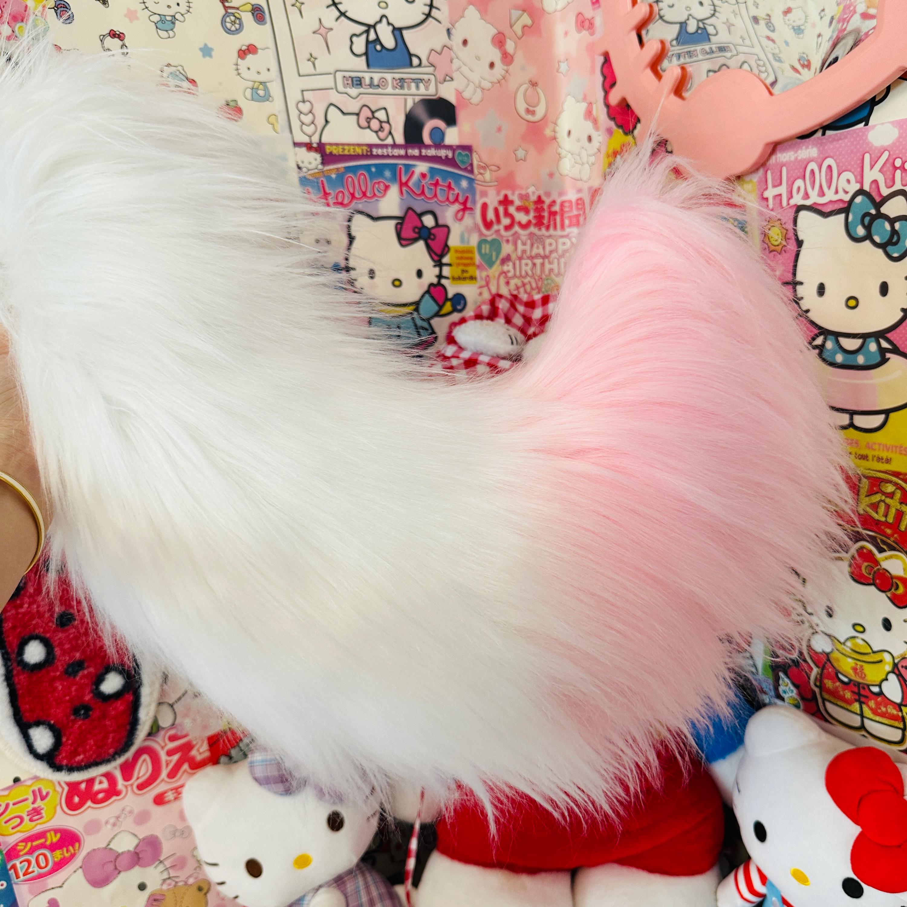 Custom Kemono Fursuit Head, Pastel Fox Mask With Rainbow Braids & Cake ...