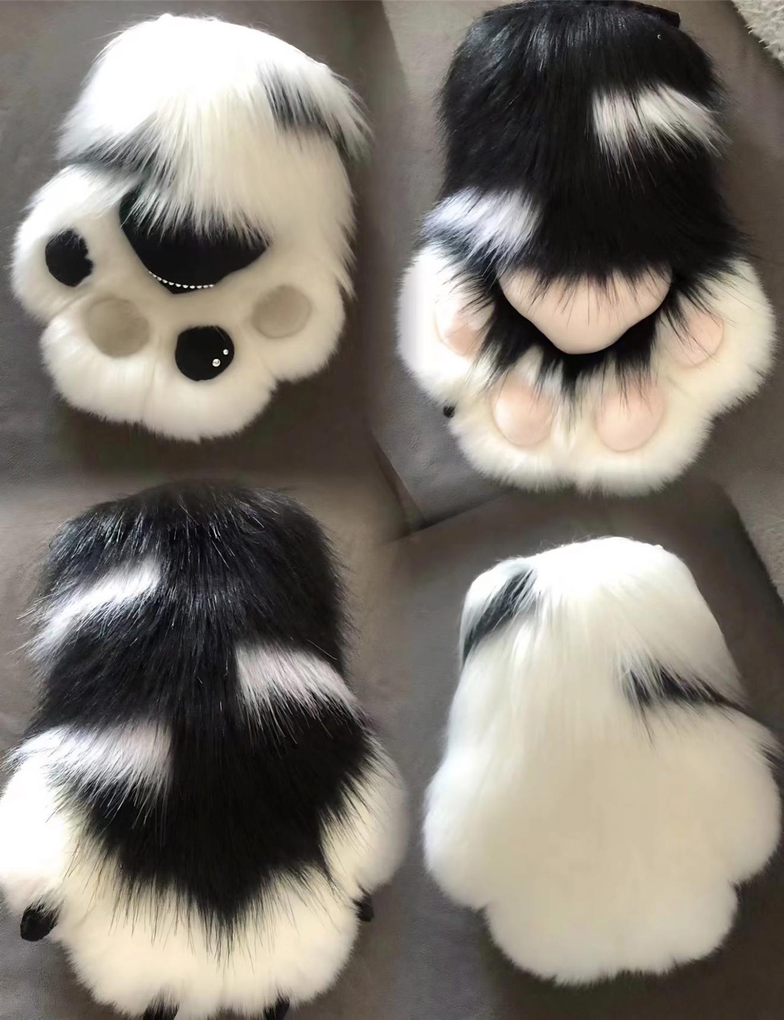 Custom Fursuit Hand Paws Puffy Kemono Paws Kawaii Furry Cosplay Gloves ...