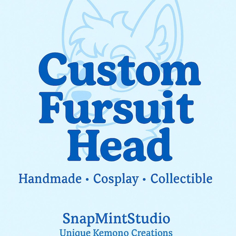 Custom Fursuit Head Commission – Kemono / Toony Style Cosplay Mask ...
