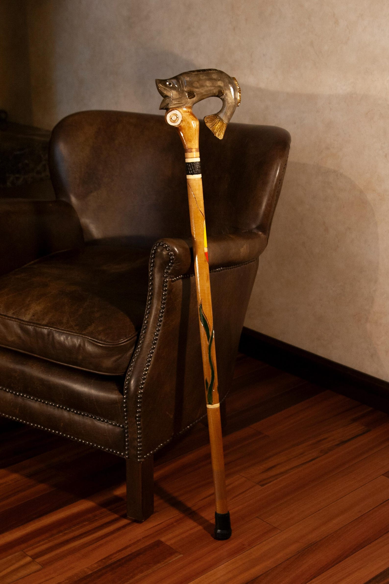 Fisherman Cane, Stylish Cane, Authentic Cane, Fancy Cane, Carved Cane ...