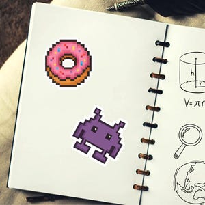 Pixel Art Sticker Pack – Cute Retro Gaming Stickers – Aesthetic Digital ...