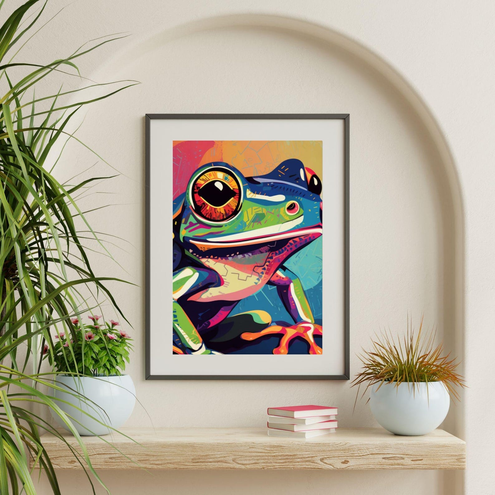 Colorful Pop Art Frog Wall Art – Vibrant Amphibian Digital Download ...
