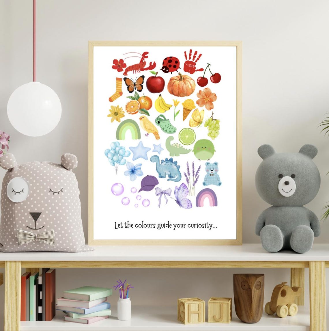 Printable Colour Poster – Visual Learning for Kids (A4, 3 Backgrounds ...