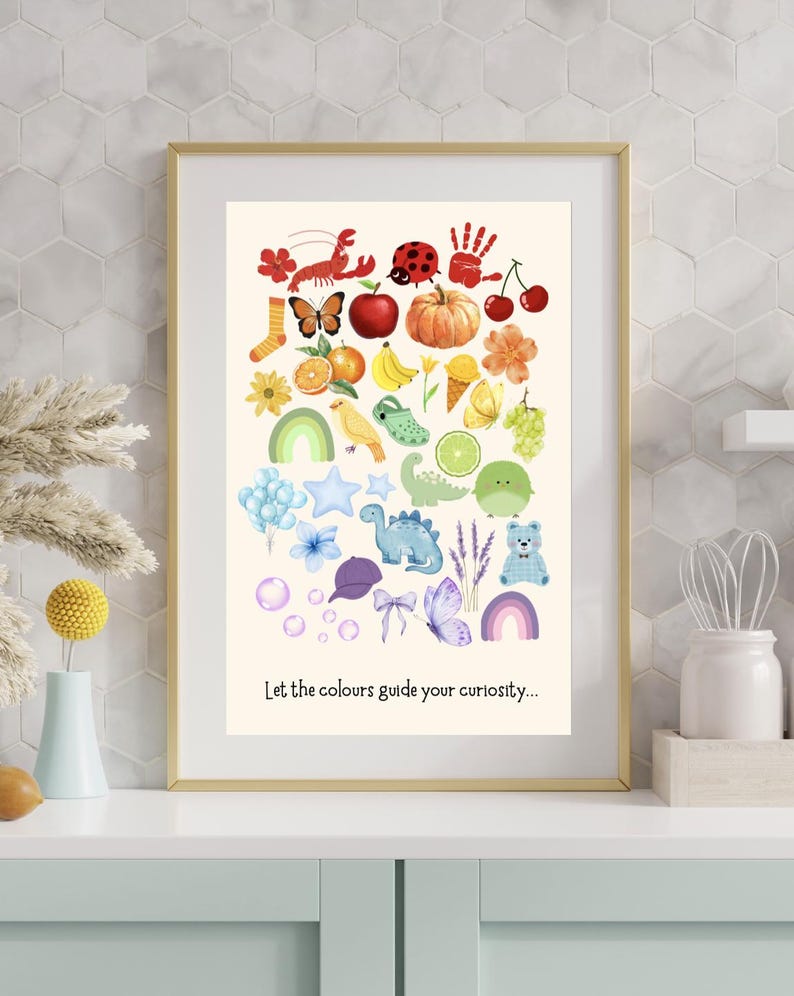 Printable Colour Poster – Visual Learning for Kids (A4, 3 Backgrounds ...