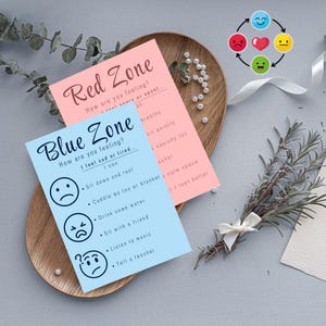 Emotion Zone Posters – Red, Green, Blue – Printable Feelings Chart for ...