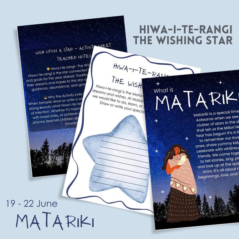 Matariki Printable Activity Pack: Hiwa-i-te-rangi Star, Te Ao Māori (A4 ...