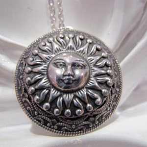 Midday Sun Locket. Victorian Sun Locket Necklace in Antique - Etsy