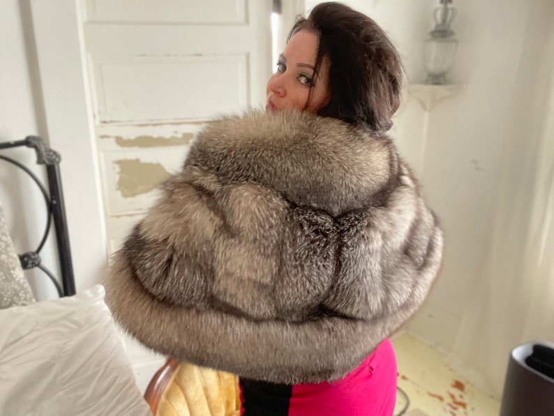 Exquisite One of a Kind Vintage Genuine Silver Fox Fur 3 - Etsy