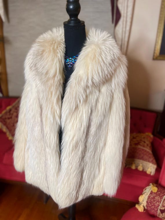 RARE Pure Luxury Vintage Genuine Alaskan Fox Fur Ivor… - Gem