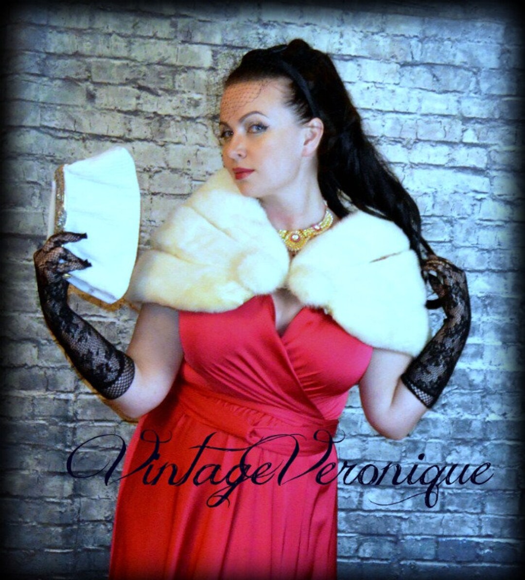 FAB Vintage Genuine Blonde Emba Mink Jasmine Mink Fur Cape / Stole ...