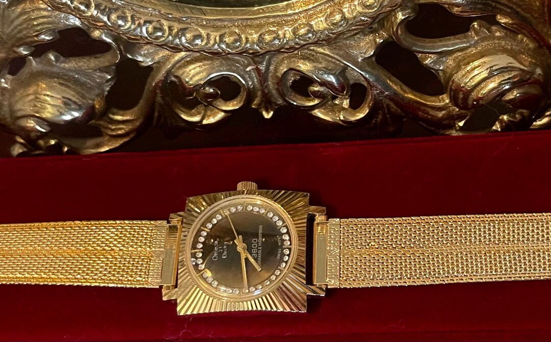 Vintage Fancy Statement Omega 21 Electra Watch W/ Genuine Diamonds Mens ...