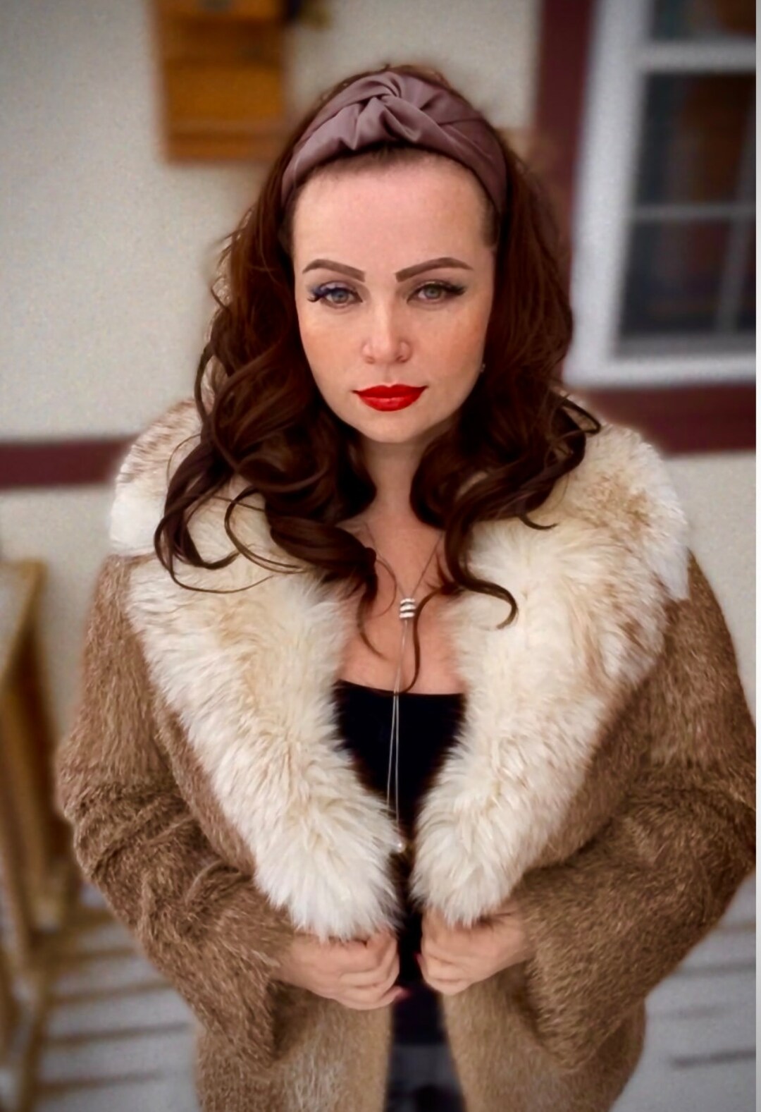 Fabulous Genuine Nutria Fur Coat W/ Fox Fur Collar Sz Medium Large 10 ...