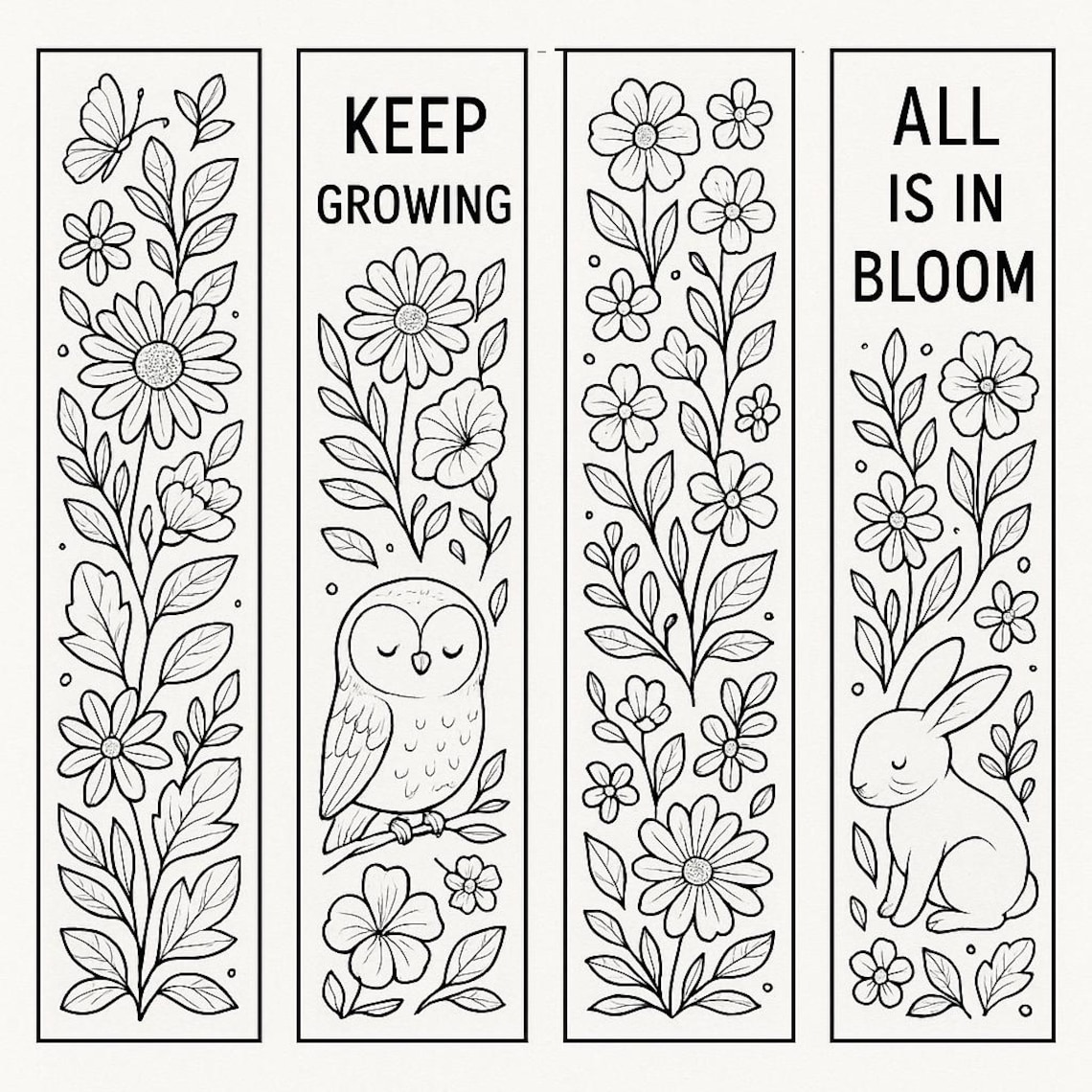 Nature’s Notes | Printable Colouring Bookmarks | Botanical & Woodland ...