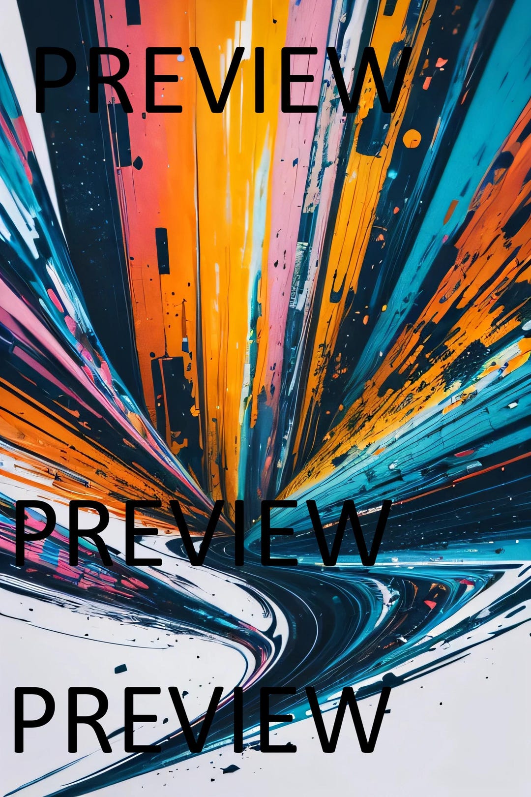 Abstract Digital Art Print Set of 5 – Colorful Wall Decor | High ...