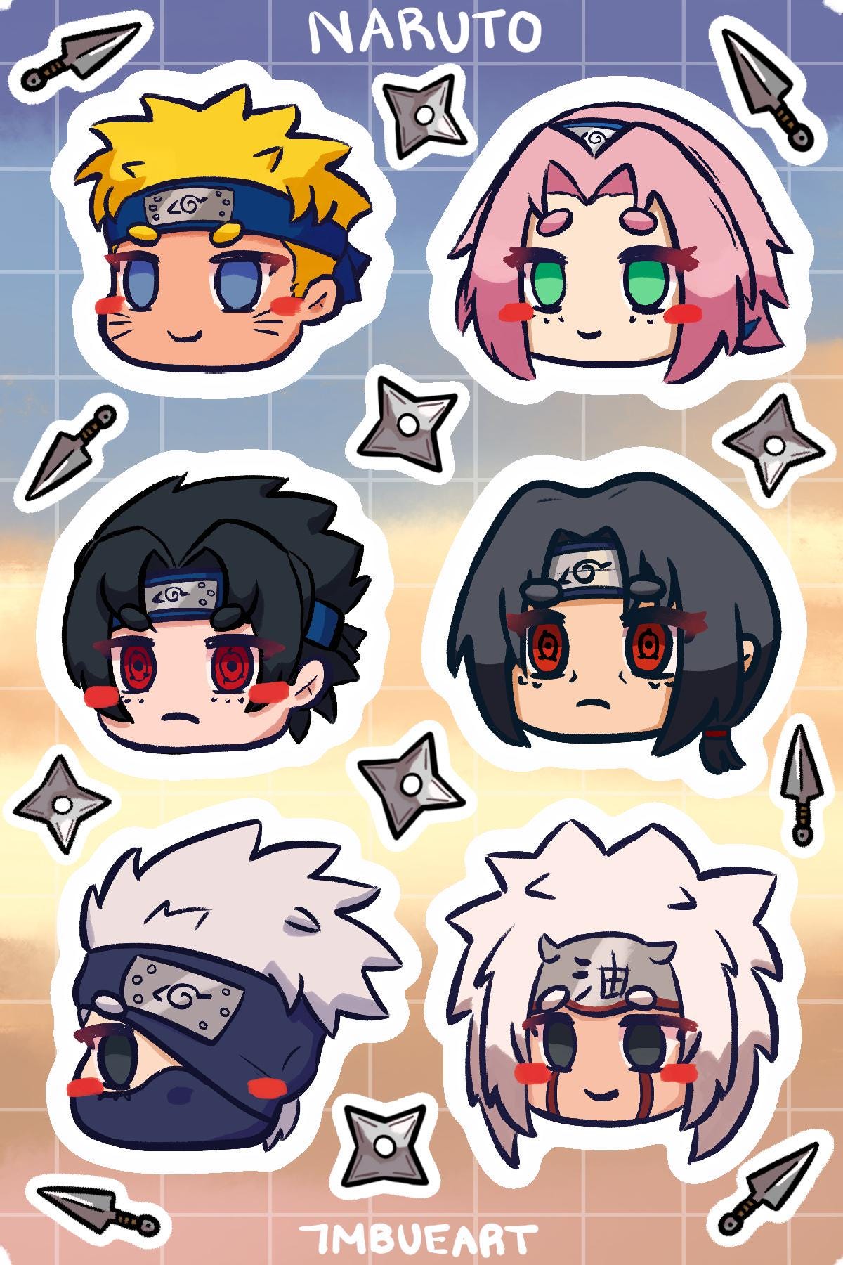 Chibi Anime Sticker Sheet - Etsy