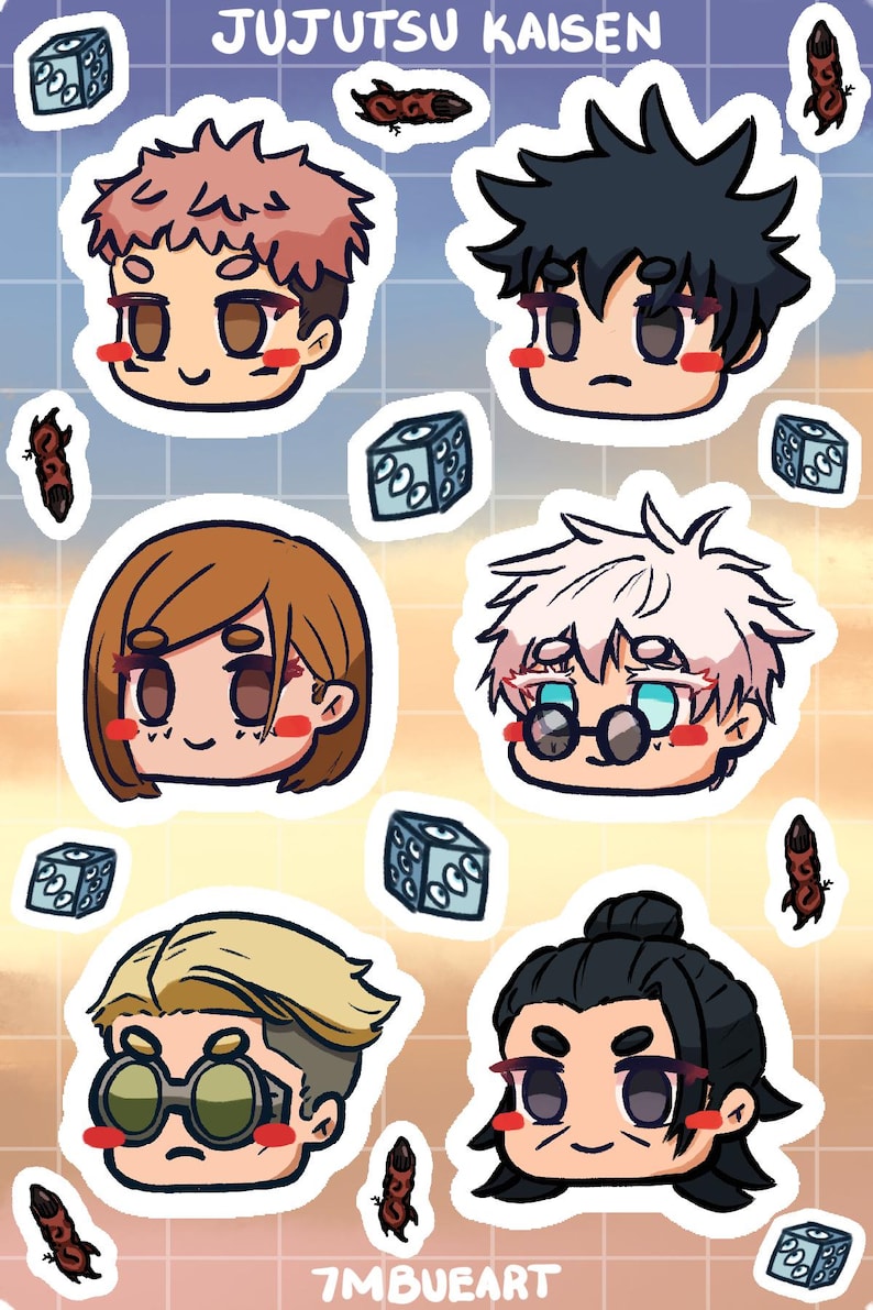 Chibi Anime Sticker Sheet - Etsy