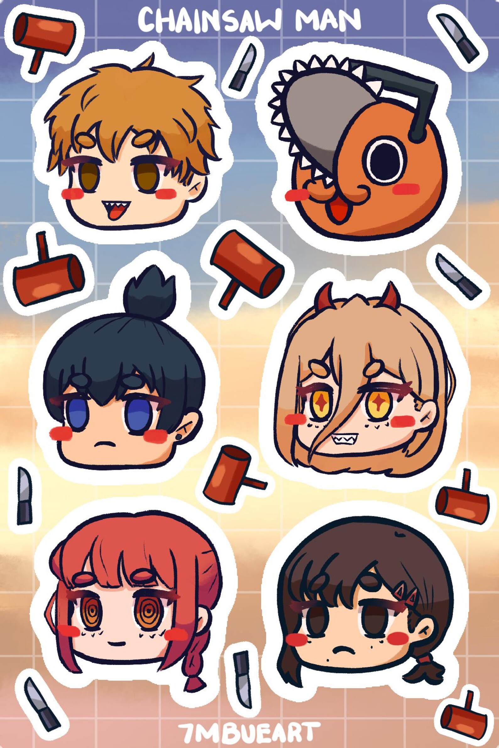 Chibi Anime Sticker Sheet - Etsy