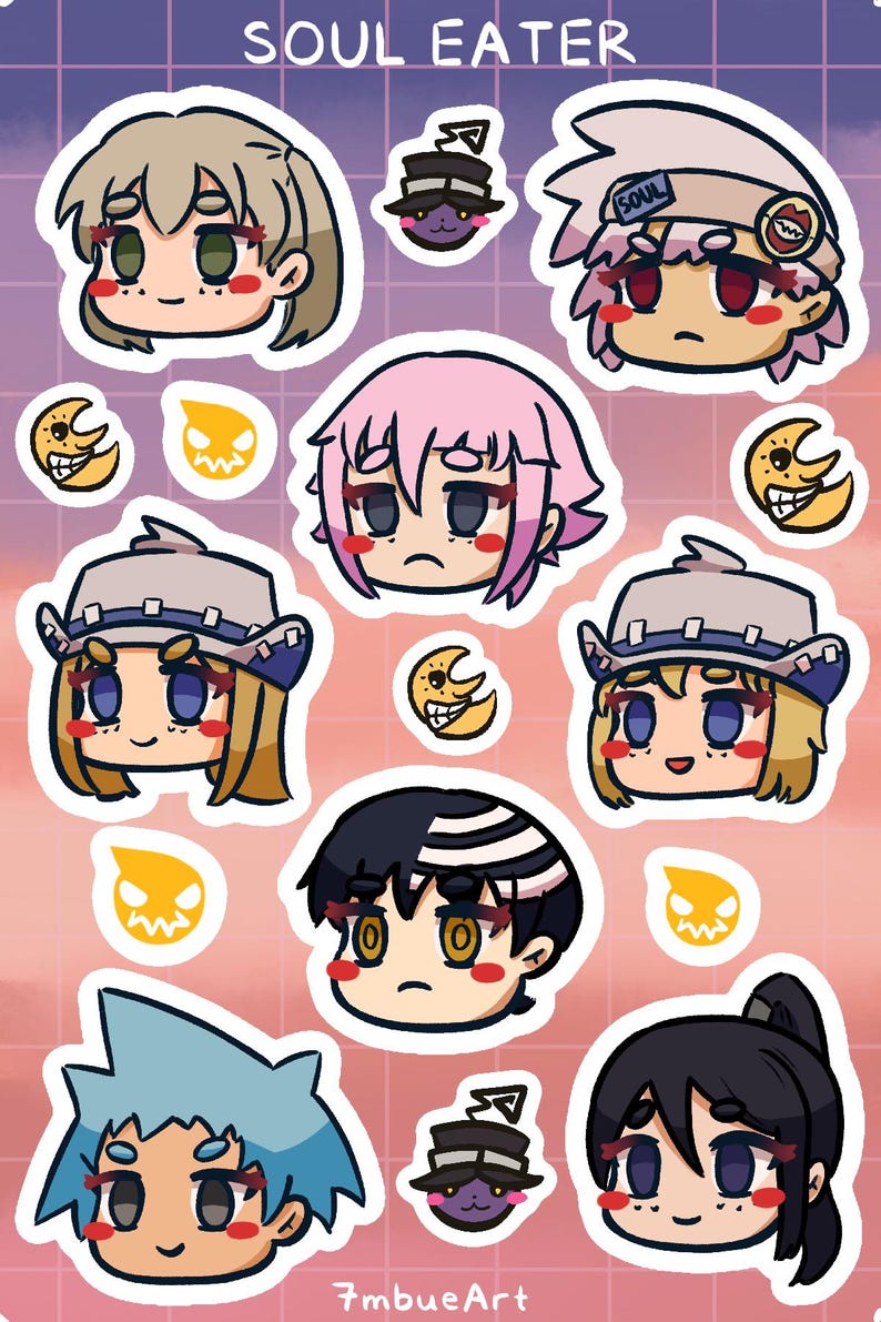 Chibi Anime Sticker Sheet - Etsy