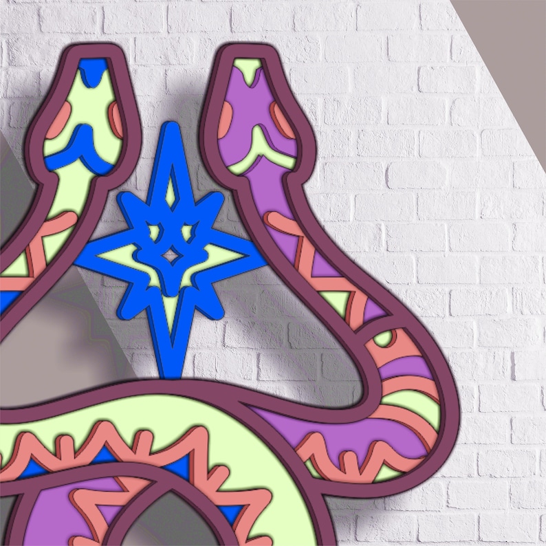 Snakes SVG, Cdr Ai Eps Dwg Dxf Files for Laser Cutting, Multilayered 3D ...