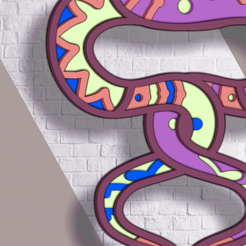 Snakes SVG, Cdr Ai Eps Dwg Dxf Files for Laser Cutting, Multilayered 3D ...