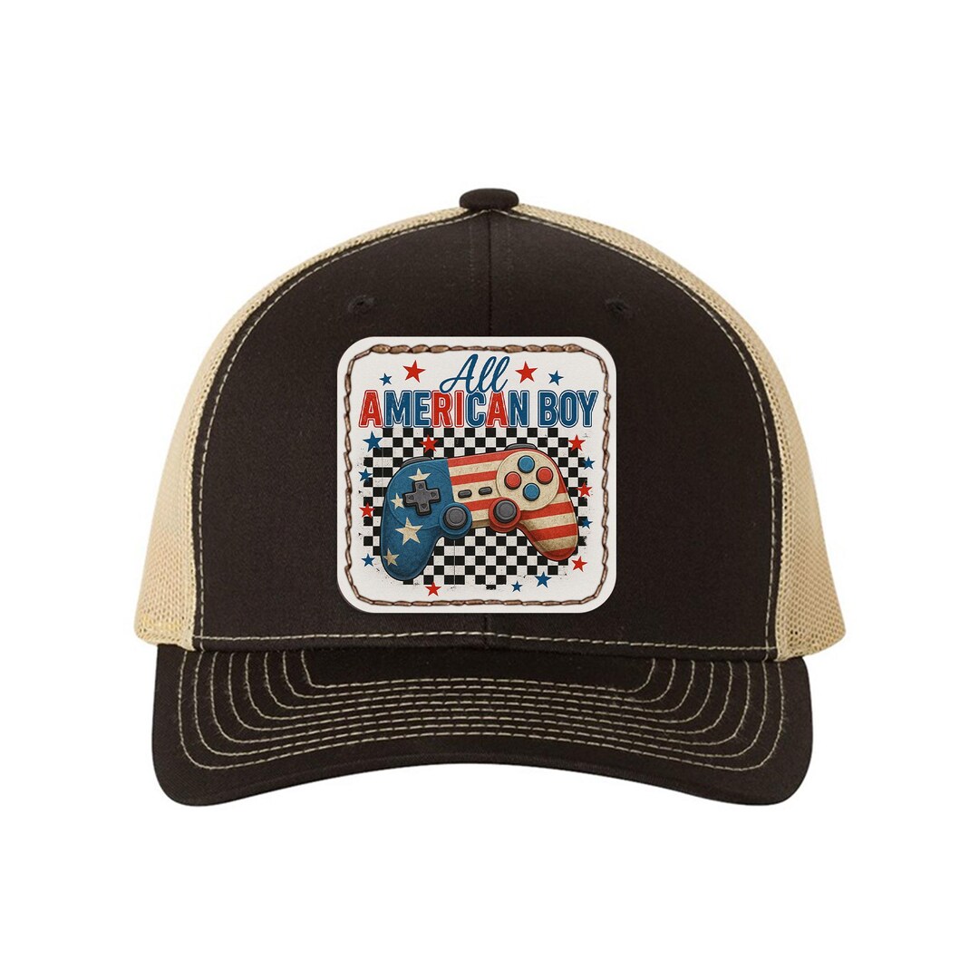 Patriotic Gamer Trucker Hat: USA Flag Game Controller Cap - Etsy