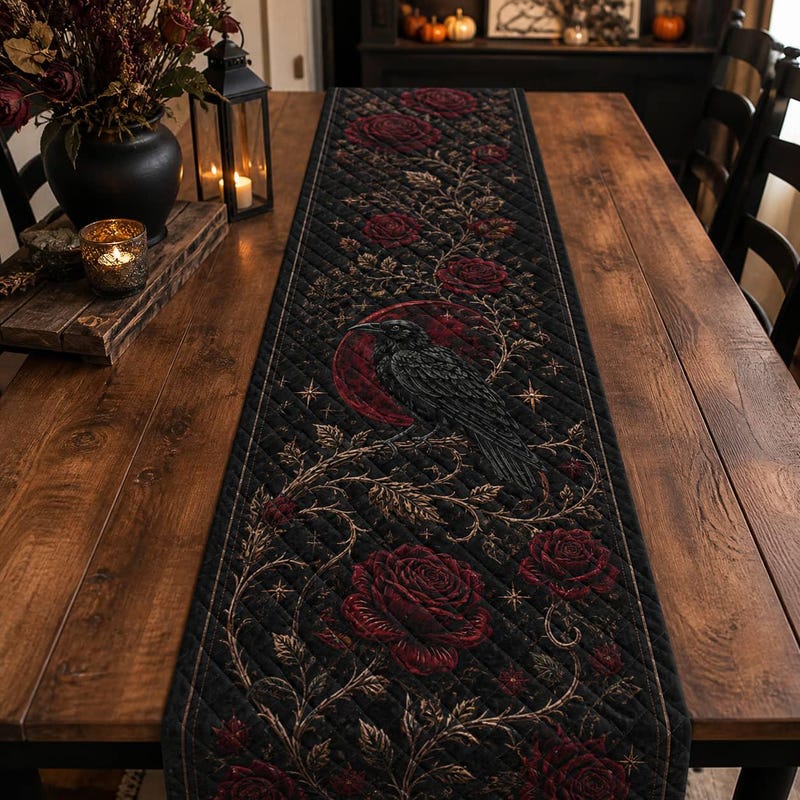 Rose Themed Table Runner - Etsy