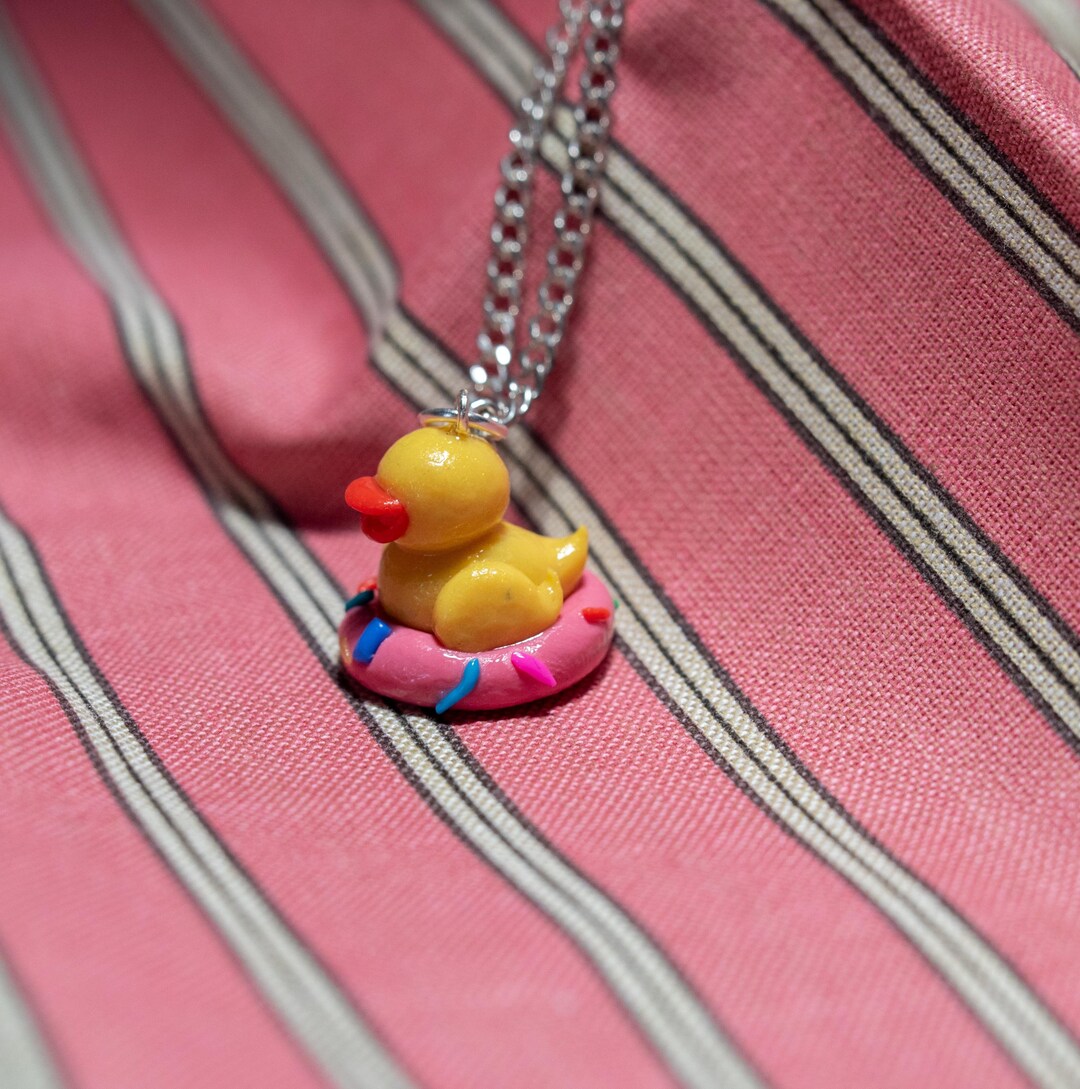 Sue the Donut Duckie Necklace. - Etsy