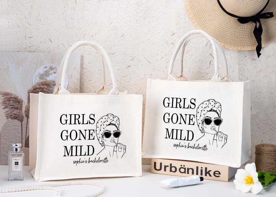Girls Gone Mild Bachelorette Party Tote Bag,bridal Shower Gift,beach ...