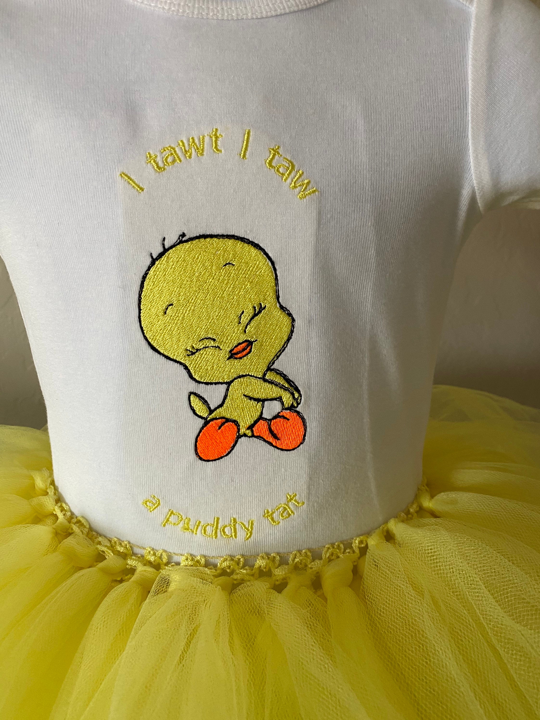 Tweety Bird Loony Tunes tutu dress birthday shirt onesie | Etsy
