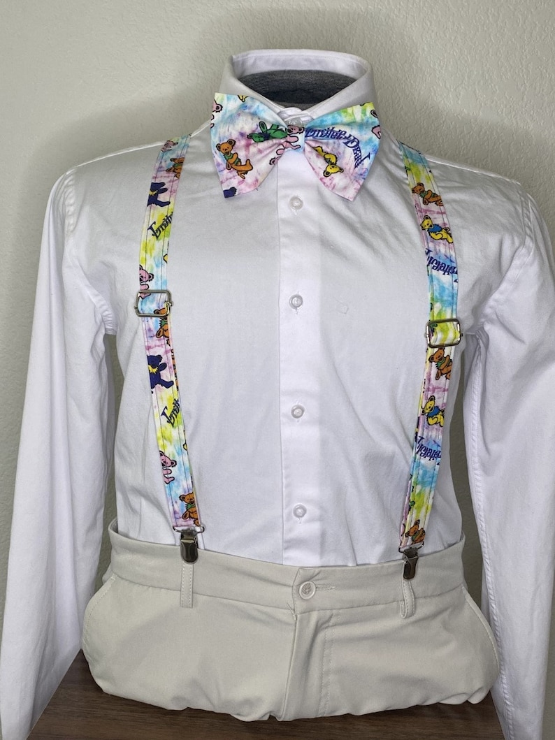 Grateful Dead / Dead Head Suspenders and Bow Tie / Infant, Toddler ...