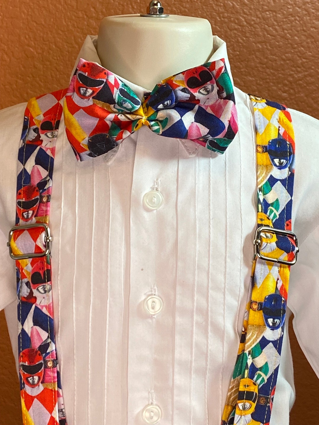 Power Rangers Suspenders and Bow Tie / Infant, Toddler, Child, Teen ...