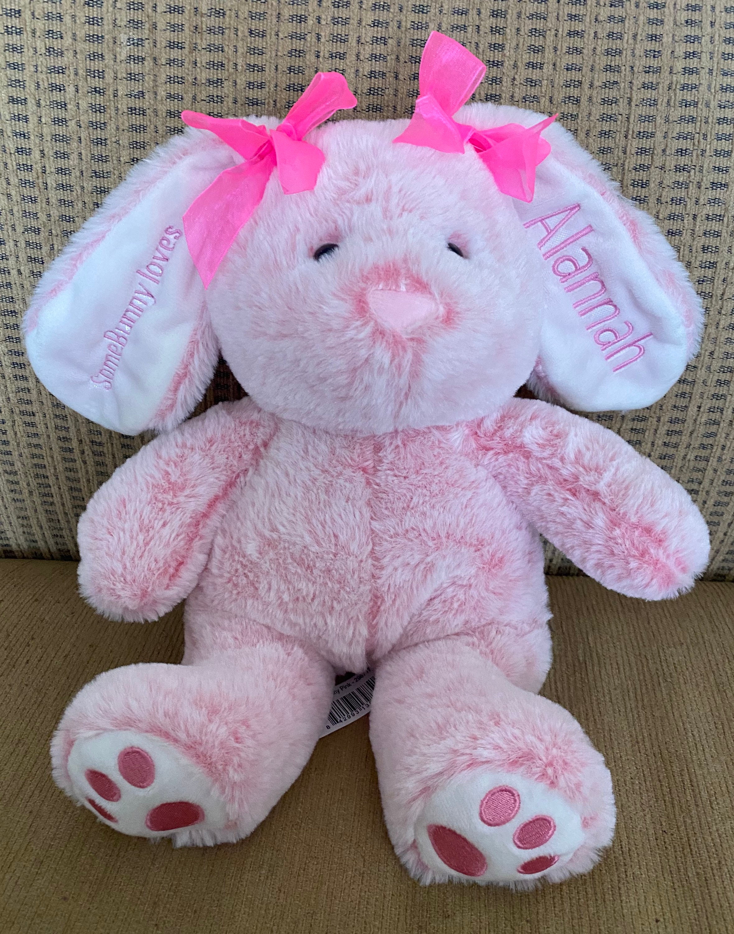 Custom personalized stuffed bunny plushie animal with your | Etsy