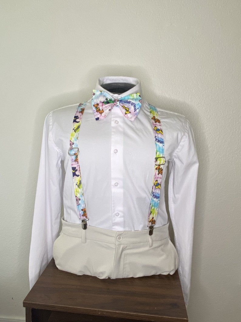 Grateful Dead / Dead Head Suspenders and Bow Tie / Infant, Toddler ...