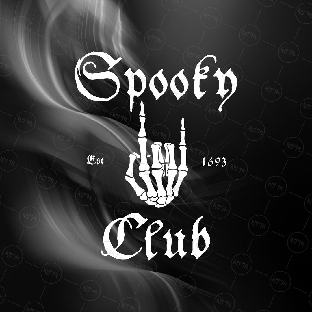 Spooky Club SVG, Halloween Rock Hand SVG, Goth Skeleton SVG, Digital ...