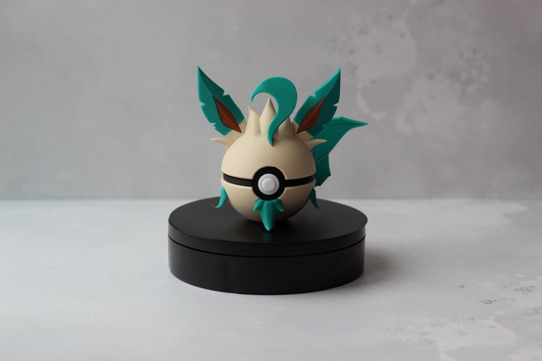 Leafeon Pokéball: 3D Printed Grass-type Eevee Evolution - Etsy