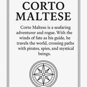 Corto Maltese: A Coloring Voyage | Printable & Remarkable Compatible - Etsy