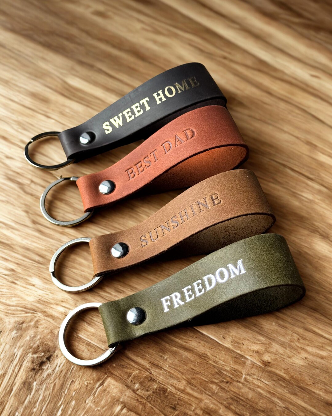Custom Keychain, Initial Key Holder, Car Keyring, Key Ring, Embossed ...