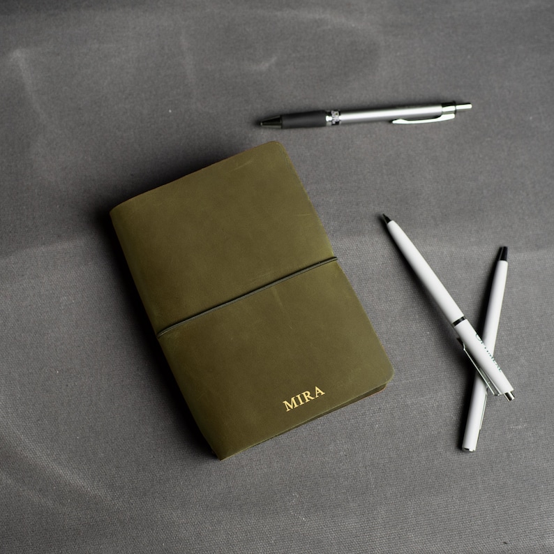 Leather Planner Cover Personalized, Travelers Notebook Cover ...