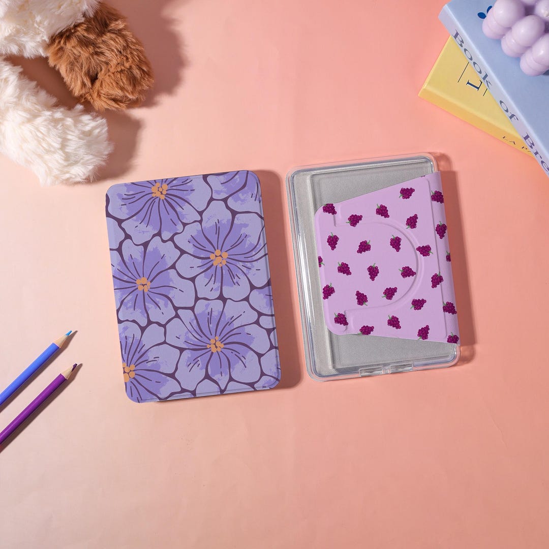 Purple Flower Butterfly Detachable Kindle Case,magsafe Clear Bottom ...