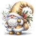 Christmas Gnome Clipart, Watercolor Gnomes Clip Art, Festive Santa ...