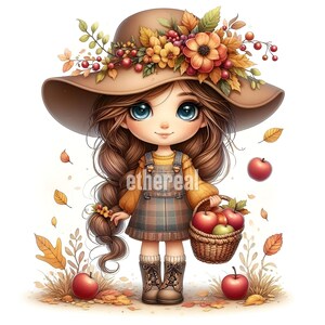 Fall Gnome Clipart, Autumn Gnomes Clip Art, Thanksgiving Harvest ...