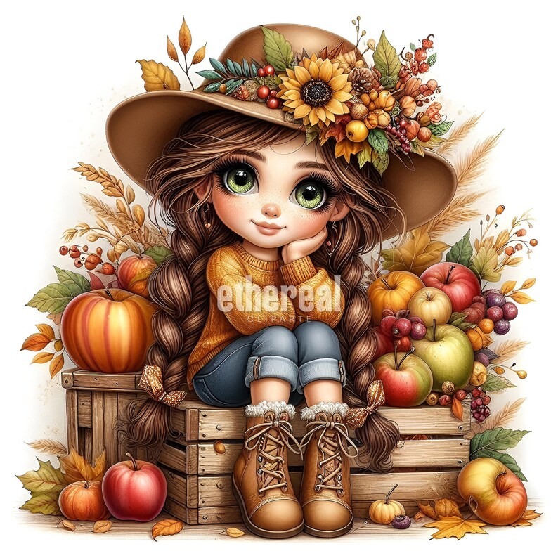Fall Gnome Clipart, Autumn Gnomes Clip Art, Thanksgiving Harvest ...